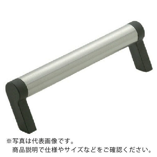 特長：グリップには防錆に優れたSUS304を使用しています。仕様：全長(mm)：410全高(mm)：46ねじ深さ(mm)：6取付ピッチ(mm)：400ねじ径：M4×0.7許容荷重(N)：800材質／仕上：グリップ：SUS304エルボ：ポリア...