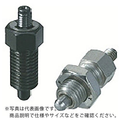 特長：操作ネジ部によりノーズがストロークし、位置決めします。遠隔操作等を行う場合、操作ネジ部でジョイントすることができます。仕様：インデックスプランジャー材質／仕上：本体：SUS303コイルバネ：SUS302WPAノーズ：SUS420 HR...