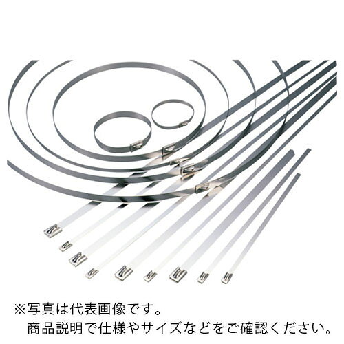 特長：耐火性、耐候性、耐放射線性、耐薬品性を持ち、また海水による劣化を防ぎます。高い引張強度を持ち、自動ロック機構で素早く、安全に、確実な結束が可能です。用途：屋内、屋外、地下埋設、海中等の厳しい環境に。仕様：色：シルバー幅(mm)：8厚さ...