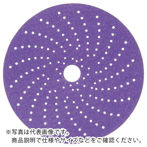 特長：キュービトロン2研磨砥粒を採用し、圧倒的な切れのよさを実現しています。用途：金属塗装のパテ・サーフェーサー・焼き付け塗装面の研磨・金属表面の肌ならし研磨。仕様：粒度(#)：180外径(mm)：152色：紫最高使用回転数(rpm)：75...