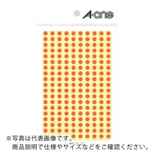 特長：豊富なカラーで識別に便利な丸型のラベルです。用途：グラフや分布図の作成に在庫管理などの色分け表示に仕様：色：橙面付：10列×20段(200片)1パック内：1800片シートサイズ：90×150mmラベルサイズ直径(mm)：5厚さ(mm)...