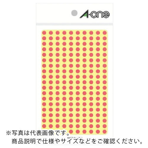 特長：豊富なカラーで識別に便利な丸型のラベルです。用途：グラフや分布図の作成に在庫管理などの色分け表示に仕様：色：桃面付：10列×20段(200片)1パック内：1800片シートサイズ：90×150mmラベルサイズ直径(mm)：5厚さ(mm)...