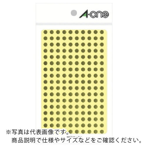 特長：豊富なカラーで識別に便利な丸型のラベルです。用途：グラフや分布図の作成に在庫管理などの色分け表示に仕様：色：金面付：10列×18段(180片)1パック内：1080片シートサイズ：90×150mmラベルサイズ直径(mm)：5厚さ(mm)...