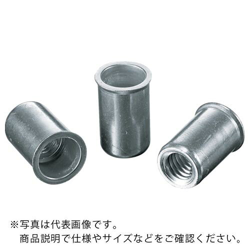 特長：エビナットはナットとリベットの両方の長所を兼ねそなえた、ブラインドファスナーです。タップ立ての難しい薄材やパイプ・溶接のできないプラスチック板にも片側から簡単に取り付けることができます。専用のエビ印ナッターを使用すれば、カシメ板厚に応...
