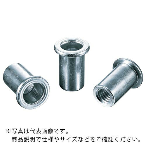 特長：エビナットはナットとリベットの機能を兼ね備えたブラインドファスナーです。タップ立ての難しい薄材やパイプ・溶接のできないプラスチック板にも片側から簡単に取り付けることができます。専用のエビ印ナッターを使用すれば、カシメ板厚に応じた適切な...