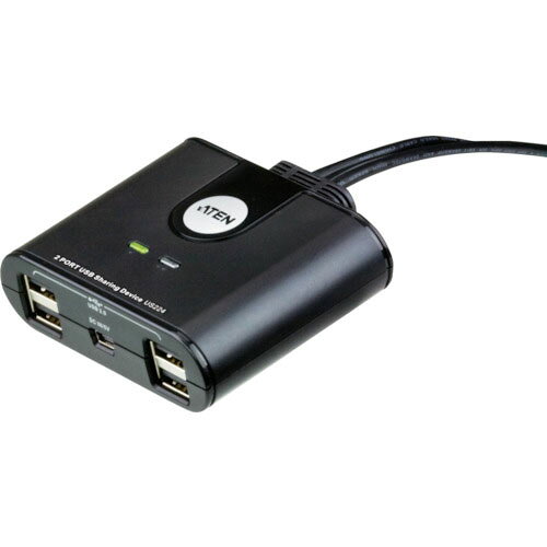 特長：USBポートを4ポート搭載です。2台のコンピューターで4台のUSBデバイスを共有 - USBキーボードやマウス、周辺機器を共有可能です。リモコンでポート選択できるため、製品本体は離れたところに置くことが可能です。USB 2.0準拠です...