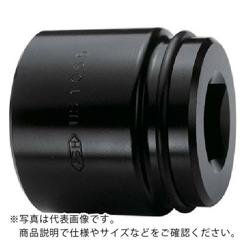特長：ピン.Oリングで固定しますのでソケットの脱着を防ぎます。用途：六角ボルト・ナットの締結作業仕様：対辺寸法(mm)：95差込角(mm)：38.1全長(mm)：125JIS表示認定工場製材質／仕上：材質:SCM435表面処理:カチオン電着...