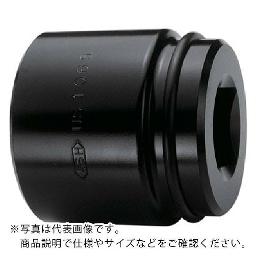 特長：ピン.Oリングで固定しますのでソケットの脱着を防ぎます。用途：六角ボルト・ナットの締結作業仕様：対辺寸法(mm)：105差込角(mm)：38.1全長(mm)：135JIS表示認定工場製材質／仕上：材質:SCM435表面処理:カチオン電...