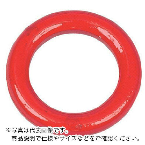 特長：鍛造製で強力安全です。用途：チェーンスリング、ワイヤースリングの親環など仕様：使用荷重(t)：2内径(mm)：75線径(mm)：19基本使用荷重(t)：2丸型鍛造製材質／仕上：炭素鋼　●代表画像について 商品によっては、代表画像を使用...