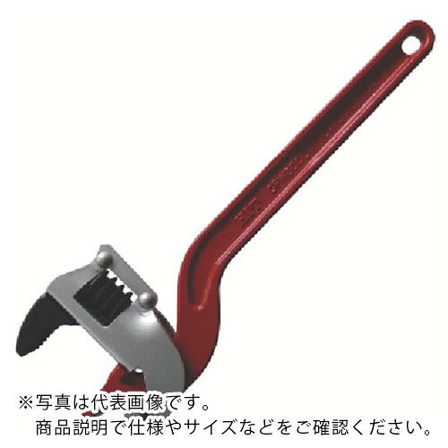 特長：本体は特殊鋼を鍛造し強靭で粘り強くなっています。従来のレンチでは使いにくい場所でも楽に使えます。用途：天井、壁際、溝中配管の作業に最適です。仕様：くわえられる管呼び寸法：25〜50Aくわえられる管外径(mm)：33〜70全長(呼称)(...