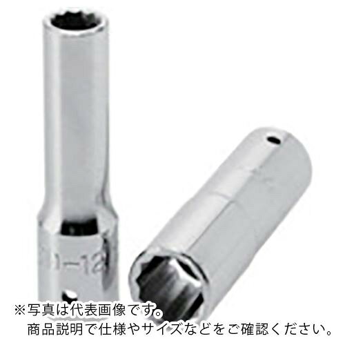 特長：通常のソケットより全長長いので、奥深い箇所でも使用できます。用途：六角ボルト・ナットの締結作業。仕様：差込角(mm)：12.7対辺寸法(mm)：30全長(mm)：80対辺形状：12角対辺(mm)：30JIS表示認定工場製材質／仕上：材...