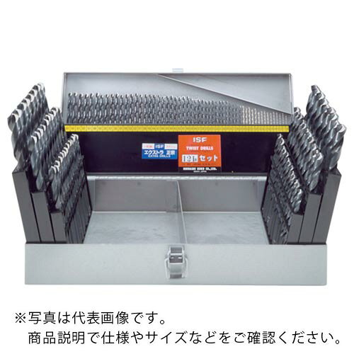 特長：スチールケース入りで持ち運びに便利です。エクストラ正宗ドリルをセットしています。即時現場対応可能です。用途：被削材:一般鋼からステンレスまで幅広く対応。仕様：有効加工深さ：溝長に準じるセット入数(本)：121セット内容(mm)2.0か...