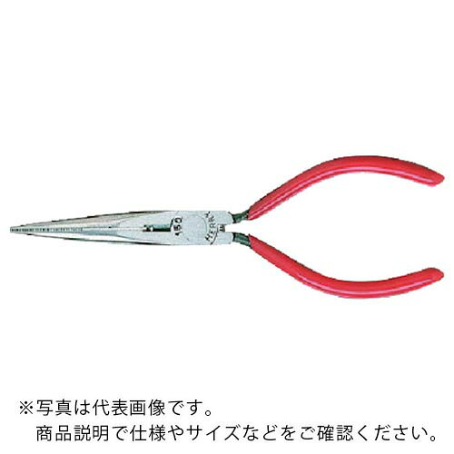 特長：電線の脱皮穴（φ1.2mm）が付いています。105−150（ラジオペンチ）よりも全体スリムで小細工作業に適します。用途：電子機器の分解・組み立て等に。仕様：全長(mm)：150切断能力(mm)鉄線：φ1.2切断能力(mm)銅線：φ2....