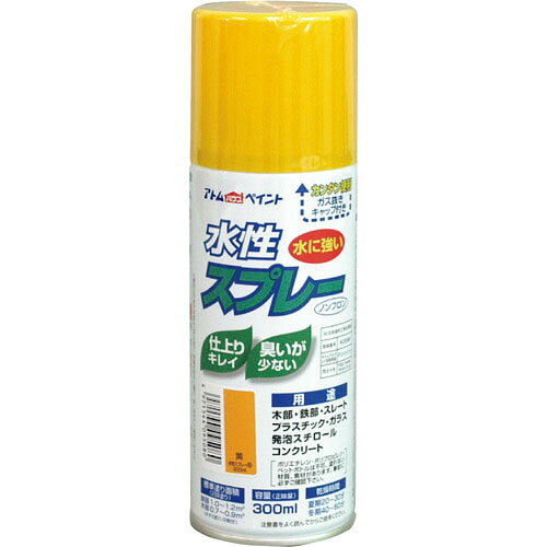 特長：霧が細かいので、誰でも綺麗に塗装ができます。指が疲れにくい、軽いタッチのプッシュボタンです。乾いた塗膜は水に強く、落ちません。用途：鉄部、木部、コンクリート、ガラス、発泡スチロール、段ボール紙、プラスチック（アクリル・ポリスチレン・A...