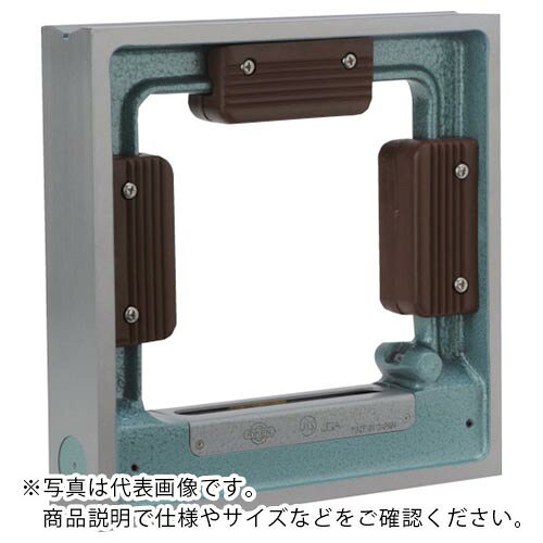 特長：角形・水平出しおよび直角の測定用です。用途：工作機械等の設置、検査用。仕様：感度(mm)：0.1寸法(mm)：200×200主気泡管の全範囲指示指示精度は0.2目盛以内底面と側面の直角度は1mに付き0.01mm以内材質／仕上：本体:F...