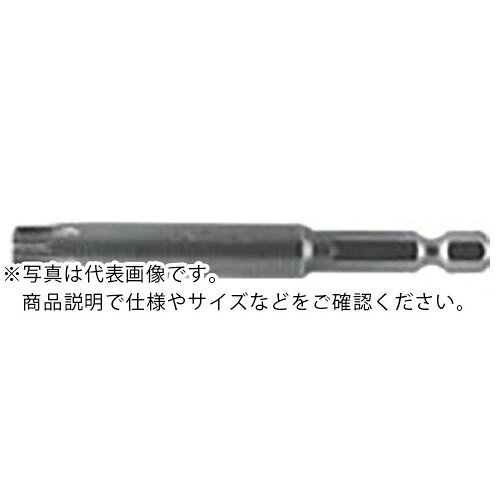 特長：トルクの伝達効率がよい正式ライセンシーです。耐久性の高い特殊鋼を使用し、価格もリーズナブルです。用途：電動ドライバー等でのトルクス締め付け用仕様：刃先：T45全長(mm)：75シャンク径(mm)：6.35ボール溝(mm)：9材質／仕上...