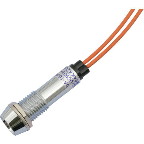 特長：抵抗器内蔵の高輝度LED表示灯です。AC/DC100V用電源にダイレクトに接続できます。長さ200mmのリード線(UL1430 AWG24)付です。用途：電源表示灯用。電源のON、OFF表示灯。仕様：レンズ色：透明発光色：橙定格電圧(...