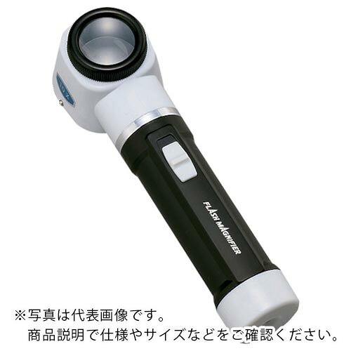 特長：ダーモスコープとしても使用可能です。LEDライト付き高倍率ルーペです。ガラス製レンズです。倍率10倍仕様：倍率(倍)：10レンズ寸法(mm)：φ30全長(mm)：180電源(V)：単2乾電池×2本(別売)幅(mm)：52高さ(mm)：...