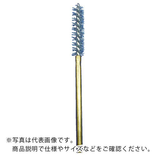 特長：小径穴の微細なバリや異物の除去、内面の仕上に最適です。マシニングセンタ、ボール盤、ハンドツールとしても使用できます。用途：クロスホール、溝アンダーカットホールのバリ取り、仕上げ。仕様：線径(mm)：0.3全長(mm)：70外径(mm)...