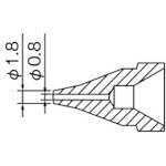 仕様：内径(mm)：0.8外径(mm)：1.8白光　ノズル　0.8MM　S型適用吸取器：FR-301、FR-410　●代表画像について 商品によっては、代表画像を使用している場合がございます。 商品のカラー、サイズなどが異なる商品をイメージ...