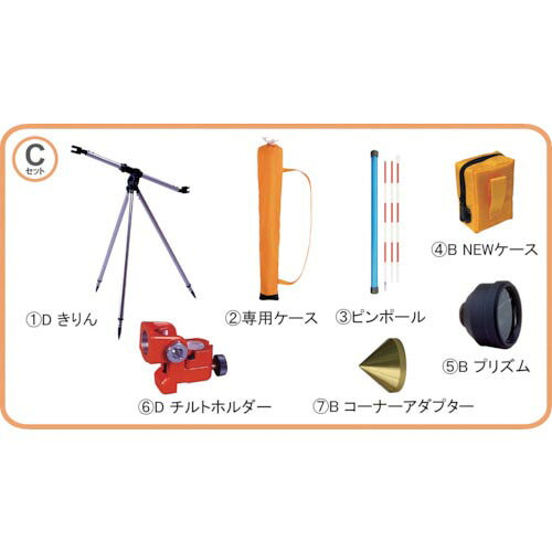 特長：基本のプリズムに三脚とピンポール、コーナーアダプターが付いたピンポールプリズムセット上・下・左・右・前・後が自由自在です。ピンポールをつけた状態のプリズム仰角が大幅にアップします。用途：測量。仕様：反射プリズムMINI-2000Cセッ...