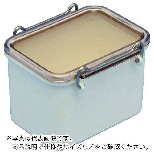 特長：ステンレス製止め具付です。シリコンゴム製のパッキン付で密閉し使用できます。本体にステンレス製の留具がついています。多種類のサイズがあり用途に合せて選べます。仕分けした多種類の部品を収納できます。積み重ねて保管ができます。仕様：容量(L...