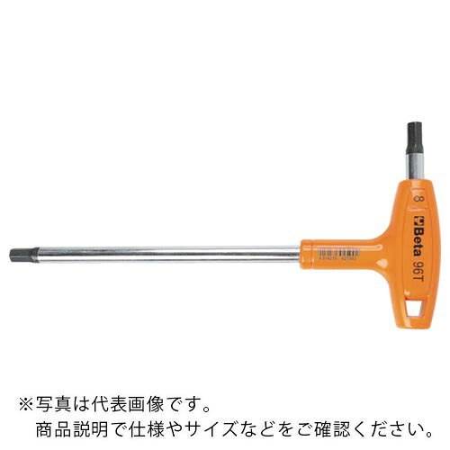 特長：T形ハンドルの六角棒レンチです。人間工学に基づいたグリップは握りやすく、狭いスペースでも高トルクの締め付けを実現します。軸は一体型でクロムメッキ仕上げです(先端を除く)。仕様：全長(mm)：153全幅(mm)：55対辺寸法(mm)：2...