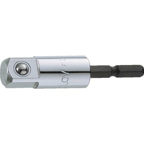 特長：電動ドライバーなどに取り付けて手動用ソケットが使用できます。6角シャンク部(6.35mm)は、圧入式で強力です。用途：作業におけるソケット取付アダプターです。軸寸法6.35mm用です。仕様：差込角(mm)：9.5全長(mm)：62軸寸...