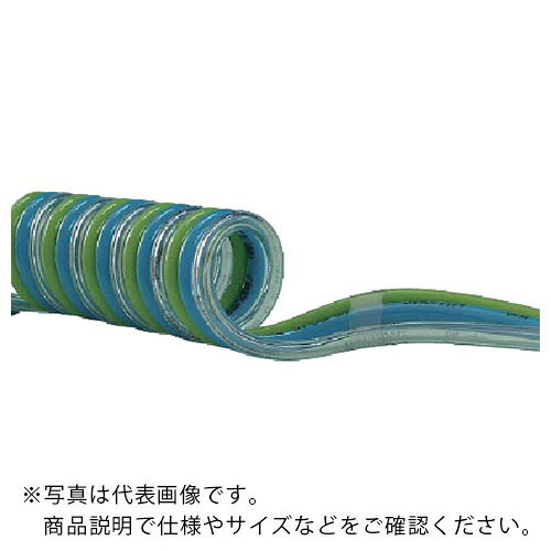 特長：稼動部に使用出来ます。タッチチューブを溶着してスパイラル状にしています。色分けする事が出来ます用途：各種エア配管稼動部仕様：色：透明、青、ライトグリーン全長(mm)：465使用範囲(m)：0.465コイル径(mm)：27コイル長(mm...