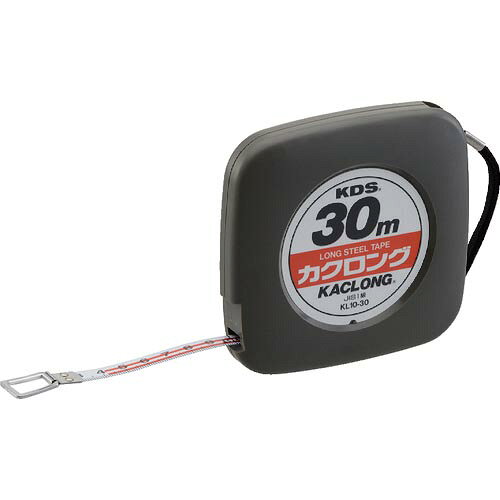 特長：コンパクトタイプです。ハンドルは折りたたみ式で邪魔になりません。用途：長めの寸法測定に。仕様：テープ長さ(m)：30テープ幅(mm)：10テープ厚さ(mm)：0.18目盛仕様：JIS1級メートル目盛455ピッチ表示：○標準張力(N)：...