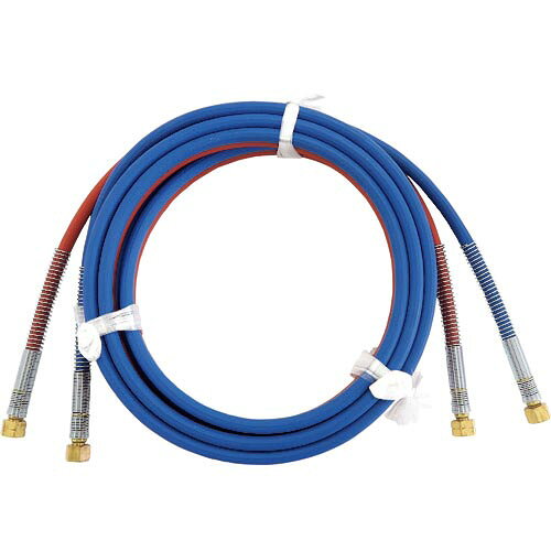 用途：酸素アセチレンガス溶接溶断用ホース部品仕様：ホース内径(mm)：5ホース長さ(m)：5常用圧力(MPa)：酸素0.99　アセチレン0.13G型ホース(ネジ式)5mねじサイズ：M16×1.5（アセチレン側は左ねじ）　●代表画像について ...