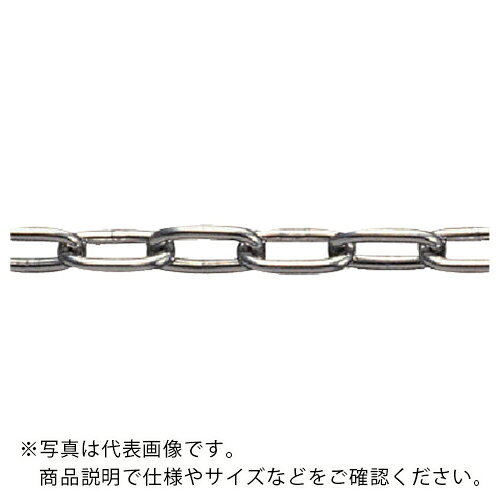 特長：耐食性・耐酸化性に優れているために、非常に広範囲に使用されています。仕様：全長(m)：30線径d(mm)：7内長P(mm)：37内幅W(mm)：10使用荷重(kN)：4.41材質／仕上：ステンレス(SUS304)表面処理：バレル研磨仕...