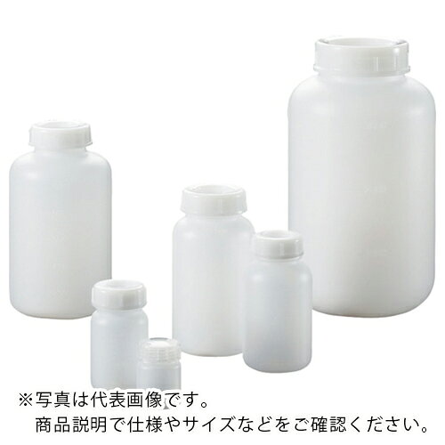 特長：汎用性の高いポリエチレン樹脂を使用しており、実験室から化学工場まで幅広く使用されています。出し入れがしやすく、耐化学薬品性にも優れたPE瓶です。ひもを通せる穴がついています。(02089Cのみ)用途：運搬、保管に最適です。仕様：容量(...