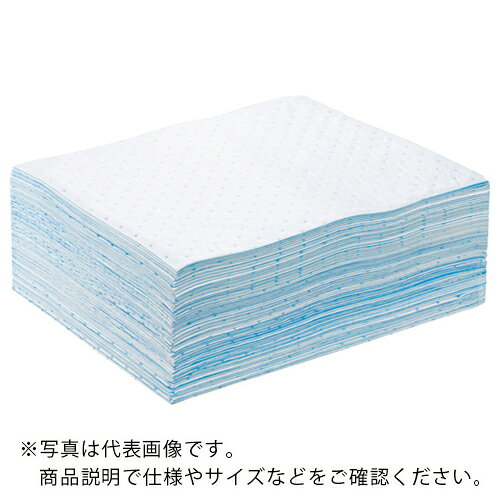 特長：裏面に浸透防止シートを貼った油専用養生吸着マットです。吸収した油が下面へ抜けない為、クリーンに保ちたい場所での使用に最適です。用途：オイル用。油漏洩対策用。油作業の養生。仕様：油吸収量(L/箱)：130縦(mm)：550横(mm)：6...