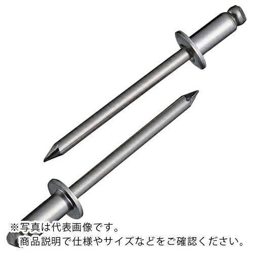 特長：片側から複数の母材をワン・アクションで締結できますので作業の省力化や生産性の向上に貢献します。マンドレルもボディもステンレス製なので、強度が必要な場所に最適です。用途：厨房機器、業務用冷蔵庫など。仕様：リベット径(mm)：6.4リベッ...
