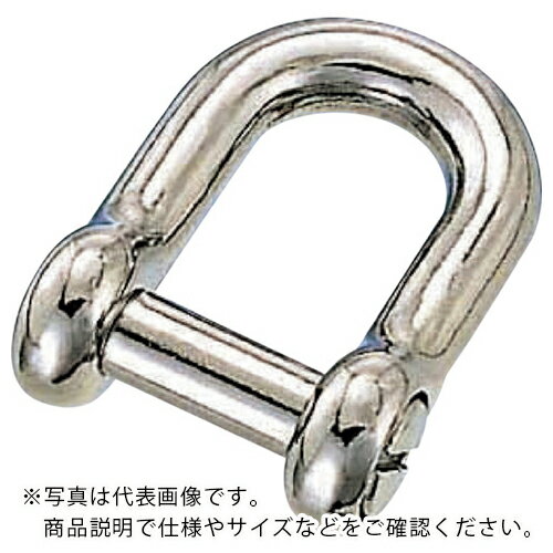 特長：ネジシャックルのピンの出っ張り（摘む部分）を除いているので、ロープなどがひっかかりません。用途：チェーン・ワイヤ・ロープ等の連結金具として、また端末の金具のジョイントに。仕様：使用荷重(kN)：1.67ねじ径：M-6D(mm)：6L(...