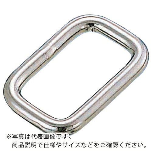 特長：接続部は溶接していますので丈夫です。用途：ゴム・繊維などの幅のあるベルトを使用できます。かばんや衣類などの金具として。仕様：使用荷重(kN)：0.39D(mm)：4A(mm)：20B(mm)：12材質／仕上：ステンレス(SUS304)...
