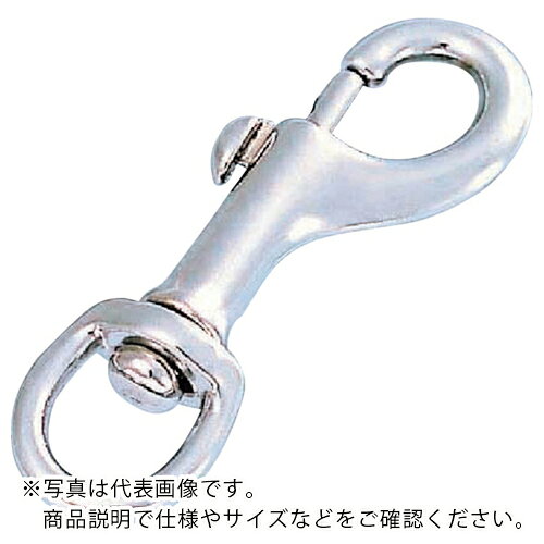 特長：アイの部分が回転するので連結した時にからみません。ワンタッチで開くので手軽にジョイントできます。用途：ペットの係留用チェーンによく使用されています。仕様：使用荷重(kN)：0.20D(mm)：4L(mm)：76H(mm)：11W(mm...