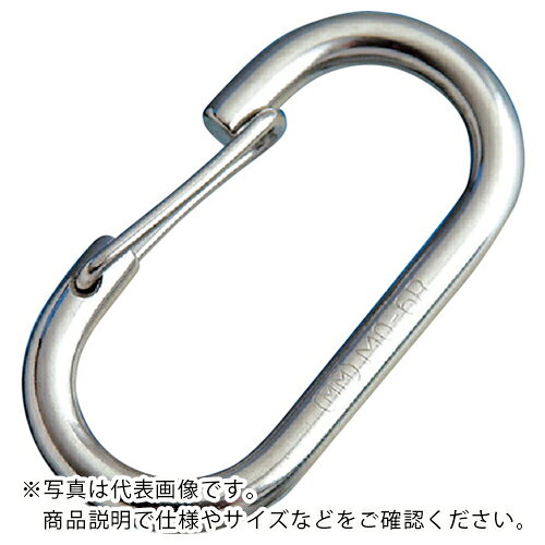 特長：シンプルな形状で引っかかる部分がないためロープの痛みを防ぎ、気軽に使用できます。用途：チェーン・ワイヤ・ロープ等の連結金具として、また端末の金具のジョイントに。仕様：使用荷重(kN)：0.03D(mm)：2.5L(mm)：18S(mm...