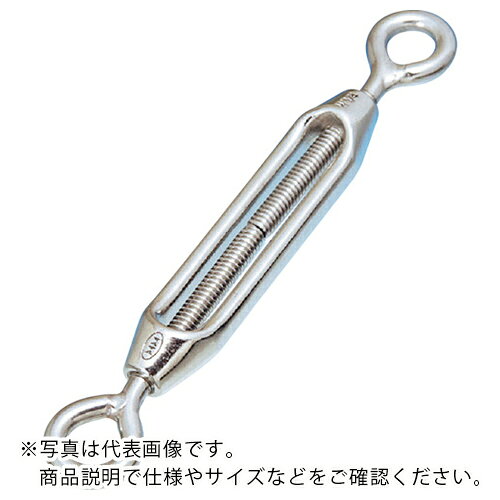 特長：枠を回転させると、ゆるめたり、締めたりすることができます。用途：ワイヤロープの張り具合の調節に。仕様：ねじ径：M-5使用荷重(kN)：1.27L(mm)：70A(mm)：35W(mm)：14B(mm)：60d(mm)：10D(mm)：...