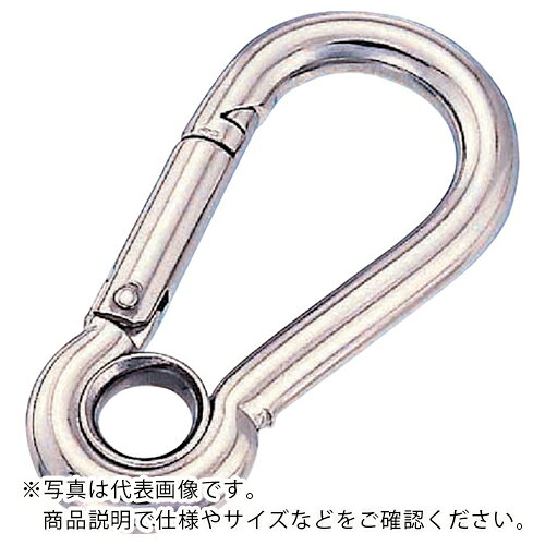 特長：リングが付いていますので、絡まりを防ぎます。用途：チェーン・ワイヤー・ロープ等の連結金具として、また端末の金具のジョイントに。仕様：使用荷重(kN)：2.45D(mm)：12L(mm)：140S(mm)：21W(mm)：68d(mm)...
