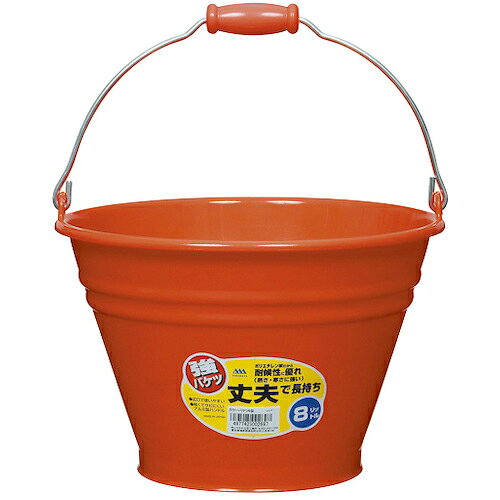 特長：広口タイプで使いやすく、軽くてサビにくいアルミハンドル製です。用途：現場、洗車用等に。仕様：容量(L)：8間口(mm)：305高さ(mm)：200色：レッド熱さ、寒さに強い丈夫で長持ちするバケツ材質／仕上：本体：ポリエチレンハンドル：...