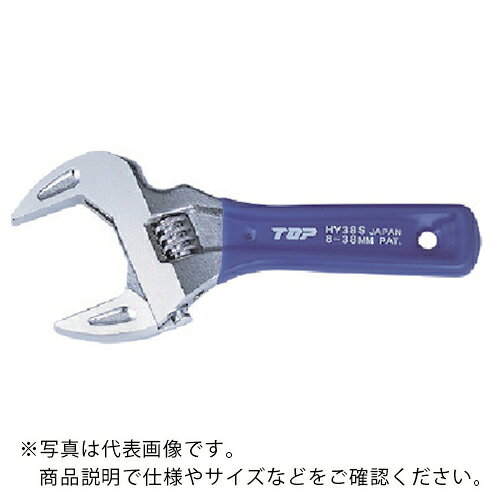 特長：アゴのでっぱり無い20％以上コンパクトなヘッドです。用途：水道、ガス、エアコンや車両関係の込み入った場所でのナット締め他、広範囲のネジ締め。仕様：全長(mm)：142最大口開き(mm)：8〜30色：青口開き(mm)：30丈夫な硬質グリ...