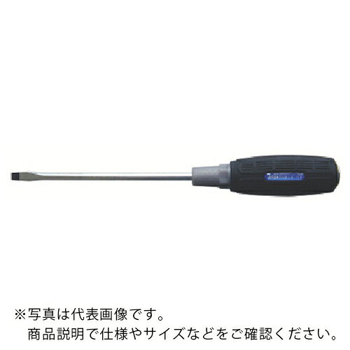 特長：滑りにくく力の入るスリット形状と六角形状(グリップエンド)です。高精度ブラックポイント仕上げです。ハンマーで叩ける座金付です。用途：マイナスネジ回しに。仕様：刃先：［［−］］6軸長(mm)：150全長(mm)：267先端サイズ：−6全...