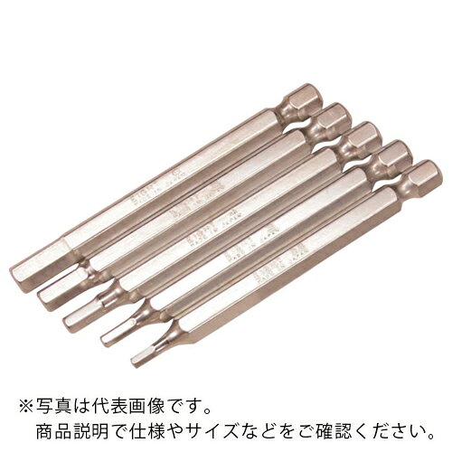 特長：ISO・JIS規格を上回るよう、設計・製作されている「プロ向け」の製品です。用途：六角穴付ボルト類の締結用。仕様：対辺(mm)：6全長(mm)：75シャンク径(mm)：6.35溝位置(mm)：9材質／仕上：ビット:特殊合金鋼、SNCM...