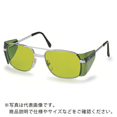特長：レンズ交換が可能です。つる調整可能です。耳のかけ具合に合わせて手で曲げて調整可能です。用途：ガス溶接作業に。仕様：レンズ色：グリーンレンズ厚(mm)：約2遮光度：1.7遮光度＃1.7JIS T 8141規格品他に遮光度1.4・2・3・...