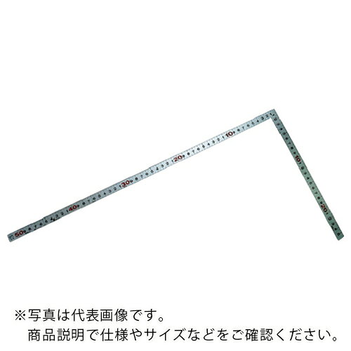 特長：角が薄く平たいので細かい材料にもピタリと張り付き、ケガキやすく測りやすくなっています。外側基点の内側目盛が付いています。用途：長さの測定、直角の確認やケガキ作業に。仕様：長辺(mm)：520短辺(mm)：260幅(mm)：15厚さ(m...