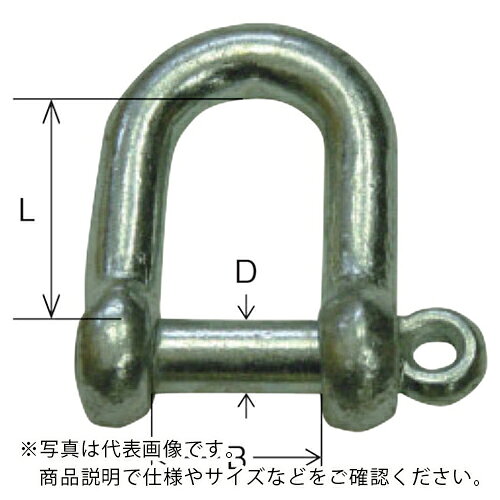 特長：メッキ加工をしています。用途：ワイヤーと金具類の接続など。仕様：ねじ径：W1/4B(mm)：13D(mm)：6L(mm)：23d(mm)：13寸法(mm)B：13寸法(mm)d：13寸法(mm)D：6寸法(mm)L：23使用荷重(to...