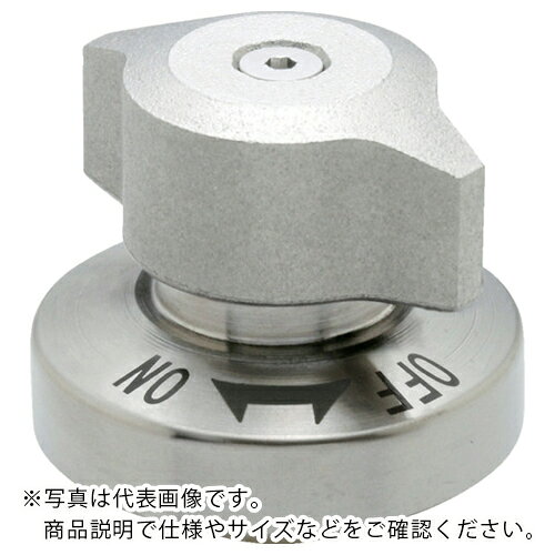 特長：省スペースなピンタイプでON、OFFが明瞭です。別売のクランプピンと組み合わせて使用します。用途：スターホイール周りのガイド交換。仕様：クランプ力(N)：9適合プレート厚さ(mm)：6〜14寸法(mm)D：8寸法(mm)D1：18寸法...