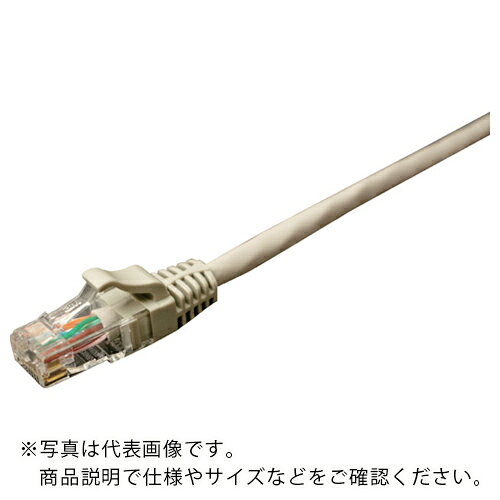 特長：PVC被覆、568Bストレート結線のより線タイプです。スリムタイプのラッチカバー付です。ラッチが折れにくいオーバーラッチブーツを採用しています。用途：LAN工事に。仕様：全長(m)：10色：ライトグレーカテゴリ種類：カテゴリ5eケーブ...